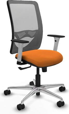 Piqueras y Crespo 8H B&uuml;rostuhl Zulema mit wei&szlig;en und schwarzen Armlehnen, h&ouml;henverstellbare Lendenwirbelst&uuml;tze, ausgestattet mit Sincro 3 Positionen und Schneideschaum,