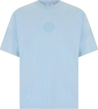 Stone Island Homme, Tops, Bleu, Taille: XL T-Chemises