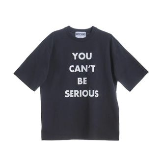 Moschino Homme, Tops, Noir, Taille: M You Cant Be Serious T-shirt