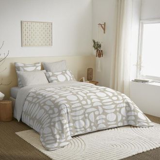 Univers Décor Pack complet housse de couette réversible pour lit 180 x 200 cm King size Mykonos naturel