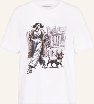 Rich & Royal T-Shirt Mit Schmucksteinen weiss