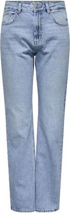 Only Onlbillie Ex Hw Straight DNM Tai740 CS, Bleu Jeans Clair, 30W x 32L Femme