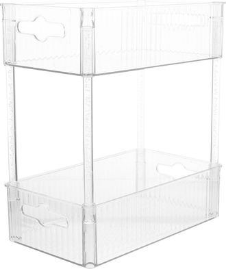 BESPORTBLE Transparenter Kosmetik Organizer Aus Robustem Pet 2-st&ouml;ckiges Make up Regal F&uuml;r Badezimmer Und Arbeitsplatte Platzsparend Und Vielseitig F&uuml;r Hautpfleg