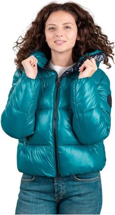 Save The Duck Femme, Vestes, Bleu, Taille: 38 FR Quilted Puffer Jacket