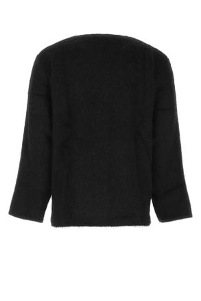 Our Legacy Mens Black Wool Blend Cardigan Blackmohair Maglieria Sweater