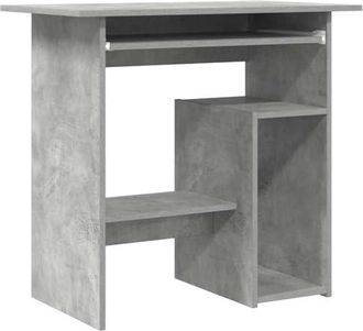 vidaXL Bureau, Table dOrdinateur, Table dÉtude, Meuble de Salon Salle de Séjour Salle de Travail Maison Intérieur, Gris Béton Bois dIngénierie