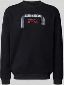 Carlo Colucci Sweatshirt mit Label-Detail