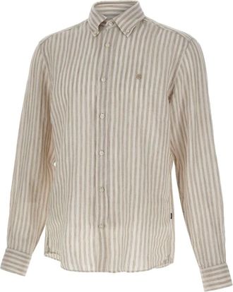 HUGO BOSS Homme, Chemises, Beige, Taille: 2XL H-Liam Shirt