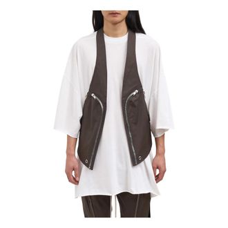 Rick Owens Bauhaus Vest - - Jackets - Herren - Grau - M