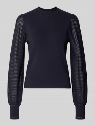 Zero Regular Fit Bluse aus Viskose-Mix mit Stehkragen