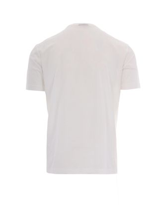Emporio Armani Mens T-Shirt Lyocell-Cotton Snow White T-Shirts And Polos