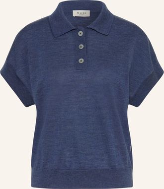 Maerz Maerz Muenchen Strick-Poloshirt blau