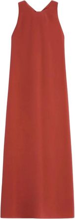 Aspesi Femme, Robes, Orange, Taille: 40 FR Longue Robe en Cr&ecirc;pe de Chine