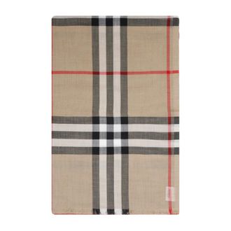 Burberry Homme, Accessoires, Beige, Taille: ONE Size Wide Check Wool Silk Scarf