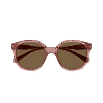 Chlo&eacute; Femme, Accessoires, Rose, Taille: 47 MM Lunettes de soleil festonn&eacute;es en ac&eacute;tate