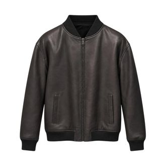 Dolce & Gabbana Bomber en cuir - Homme - Vestes - Noir - Taille: XL