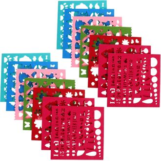 Angoily 14 St&uuml;ck Nadelfilz Schablonen aus Wolle Mehrfarbige Filzvorlagen f&uuml;r Selbstgemacht Bastelprojekte Inklusive Applikationsformen f&uuml;r Anf&auml;nger und Vielse