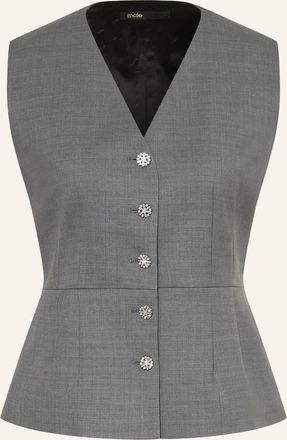 Maje Blazerweste Mit Schmucksteinen grau