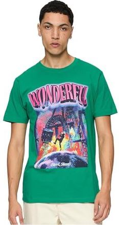 Mister Tee Wonderful Tee T-Shirt, Forest Green, L Homme