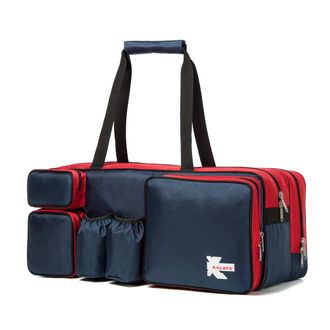 K-Cliffs Tennisschl&auml;gertasche | Deluxe Ballistic Nylon Reise Turnier Duffel | Schuhfach Rot Blau Schwarz