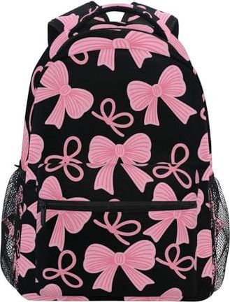 Generic Noeud Roses Noir Sac &Agrave; Dos Unisexe Cartable Scolaire Antivol Sacs A Dos Pour Sport Ordinateur Portable Homme 29X40Cm