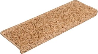 vidaXL Tapis descalier 20 pi&egrave;ces 65 x 21 x 4 cm Beige Bord rectangulaire vidaXL
