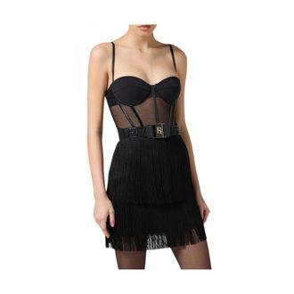 Elisabetta Franchi Damen, Kleider, Schwarzk, MGr&ouml;&szlig;e