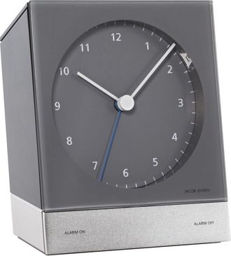 Jacob Jensen Alarm Clock - Funkwecker - analog - grau - 10,3 x 12,6 x 4,5 cm