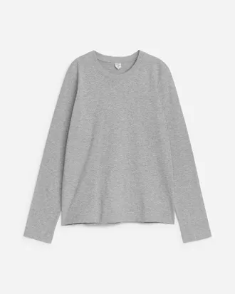Arket Signature-Langarmshirt -Grau