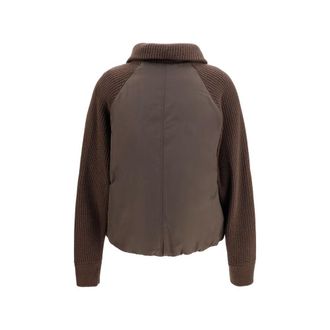 Brunello Cucinelli Womens Brown Polyester Full-Length Jacket Clothing