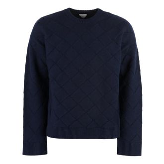Bottega Veneta Intrecciato Wollpullover - - Knitwear - Herren - Blau - M