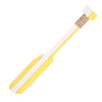 DOITOOL Holzpaddel Wanddekoration 50cm mit Ozeanmotiv Nautisches Vintage Ruder und Steuerrad Ornament f&uuml;r K&uuml;stenhaus und Strandhaus Deko