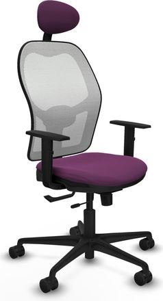 Piqueras y Crespo Home Office Chorquera Stuhl mit 1D-Armen, h&ouml;henverstellbarer Lendenwirbelst&uuml;tze und festem Kopfteil, ausgestattet mit Syncro/Traslack und injiziertem 