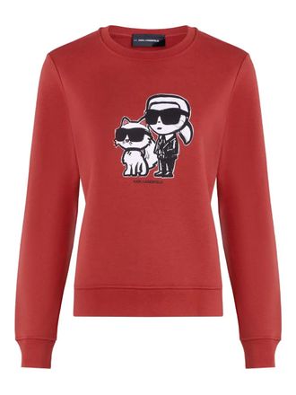 Karl Lagerfeld sweat à imprimé graphique - Rouge