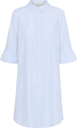 Cream Femme, Robes, Bleu, Taille: 36 FR Robe Chemise &agrave; Rayures Bleues