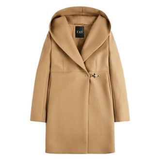 Fay Manteau &agrave; capuche doubl&eacute; avec crochet - Femme - Manteaux - Beige - Taille: 40 FR