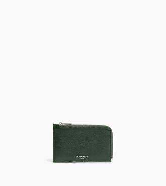 Le Tanneur Porte cartes zipp&eacute; Albertine en cuir grain&eacute;