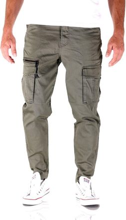 Jack & Jones Jack & Jones Cargo Chino Hose JPSTACE JJDEX Stretch Pants Gerader Schnitt Arbeitshosen Look, Ace Dex - Dusty Olive, 32W / 36L