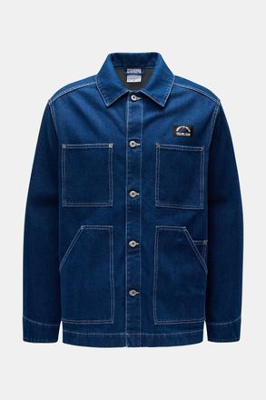 Marcelo Burlon Herren - Jeansjacke Stone 20 DNM Workwear JKT dunkelblau