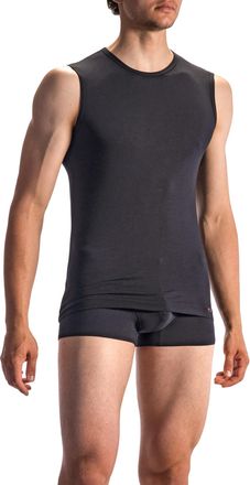 Olaf Benz Herren Tanktop schwarz Baumwolle & Mix unifarben