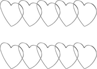 Garneck 10 St&uuml;ck Teiliges Herzform f&uuml;r DIY Traumf&auml;nger Makramee Hochzeitskranz Stabiles Drahtgestell Leichtes Basteln von Wand T&uuml;rdekorationen