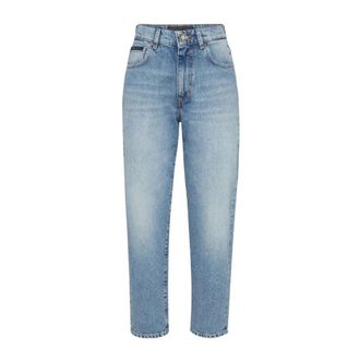Philipp Plein Mom Fit Jeans - - Jeans - Damen - Blau - W27