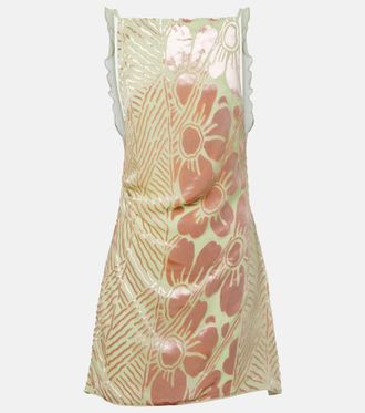 Sir. Robe Ventura en velours et r&eacute;sille &agrave; fleurs