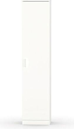 PEGANE Armoire / meuble de rangement coloris blanc - Hauteur 180 x Longueur 40 x Profondeur 35 cm Pegane