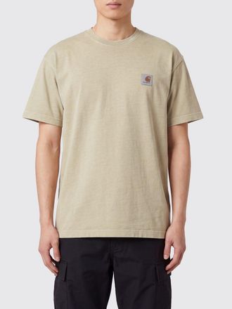 Carhartt Work in Progress Kurz&auml;rmeliges Baumwoll-T-Shirt mit Kontrastlogo
