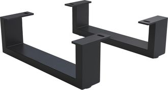 DELIFE Fu&szlig; Kufe Metall Schwarz 12,5 cm f&uuml;r Kastenm&ouml;bel der Tiefe 45 cm (2er Set)