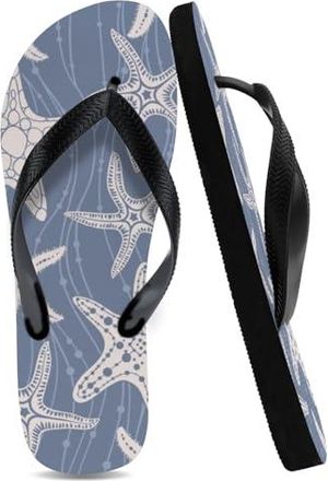 Generic Tongs unisexes pour femme, tongs d&eacute;t&eacute; &agrave; semelle plate, sandales de salle de bain, de douche, cadeaux danniversaire pour femme, &Eacute;toiles de mer violette