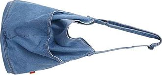 Beaupretty ifundom Paquet Bandouli&egrave;re en Denim L&eacute;ger Bleu Clair Grand Cabas Polyvalent Poche Int&eacute;rieure Zipp&eacute;e Paquet de Courses Portable pour Sorties Quotidienn