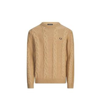 Fred Perry Pull mailles &agrave; col rond en coton