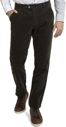 Club Of Comfort Herren Flat Front-Hose High Stretch Feincord, Garvey (8200), Größe:56, Farbe:Dunkelgrün (71)